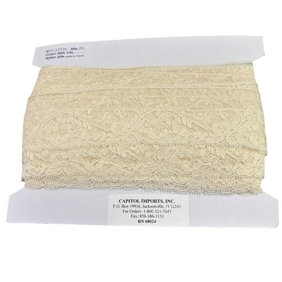Capitol Imports | Office | French Cotton Lace Edging With Floral ...